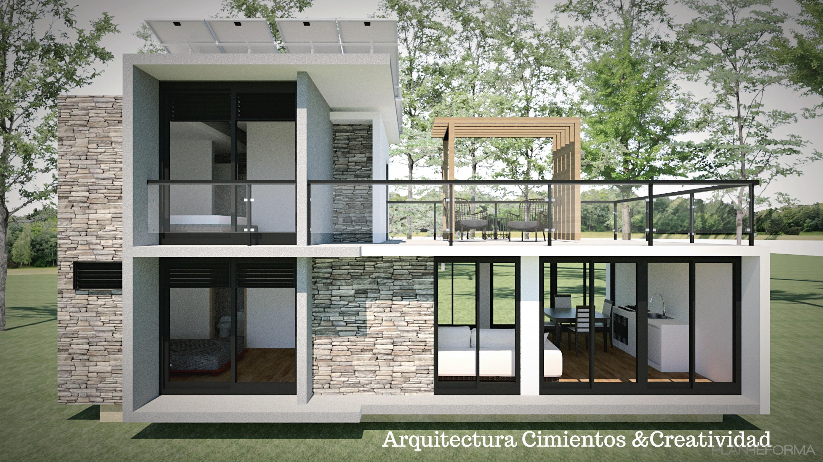 Dormitorio, Balcon, Exterior Estilo clasico Color verde, marron, blanco