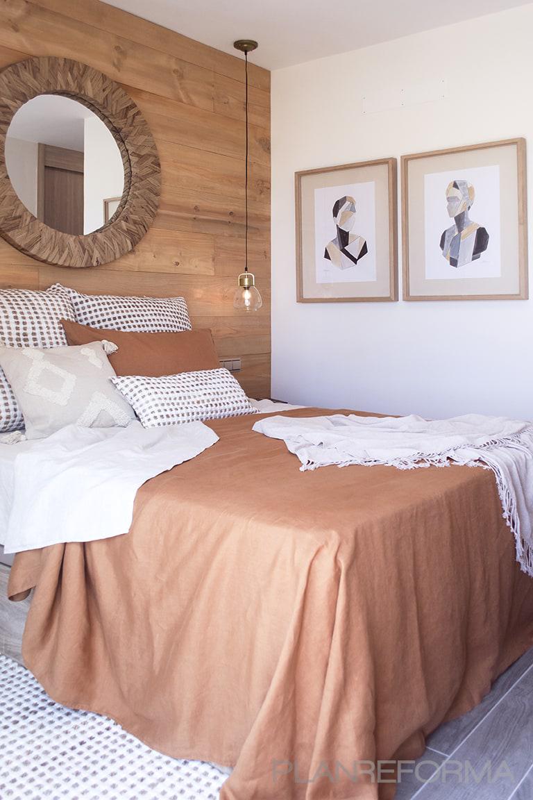 Dormitorio Estilo moderno Color rojo, ocre, beige