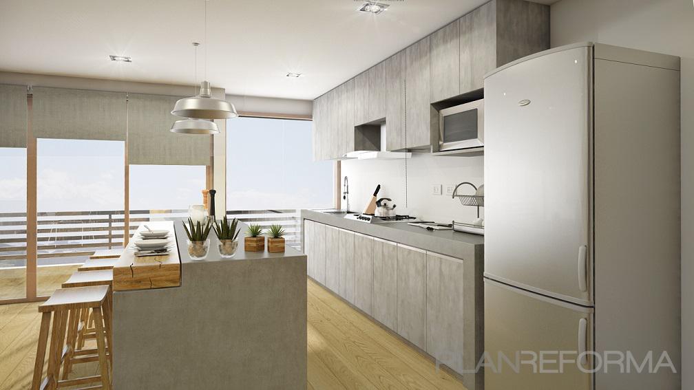 Comedor, Cocina Estilo moderno Color gris