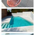 Piscina, Jardin, SPA Estilo moderno Color turquesa, azul cielo