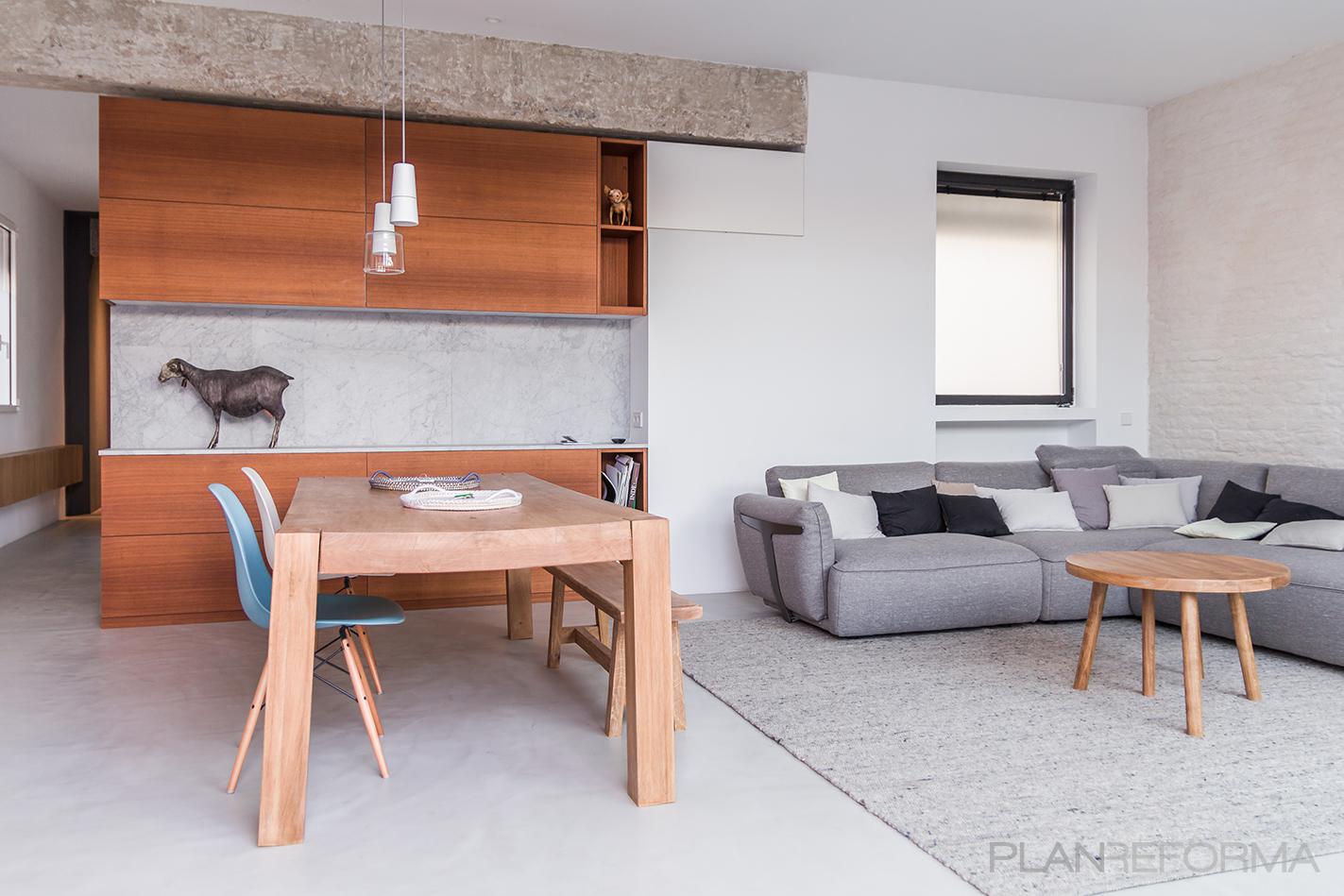 Comedor Estilo moderno Color marron, gris, gris