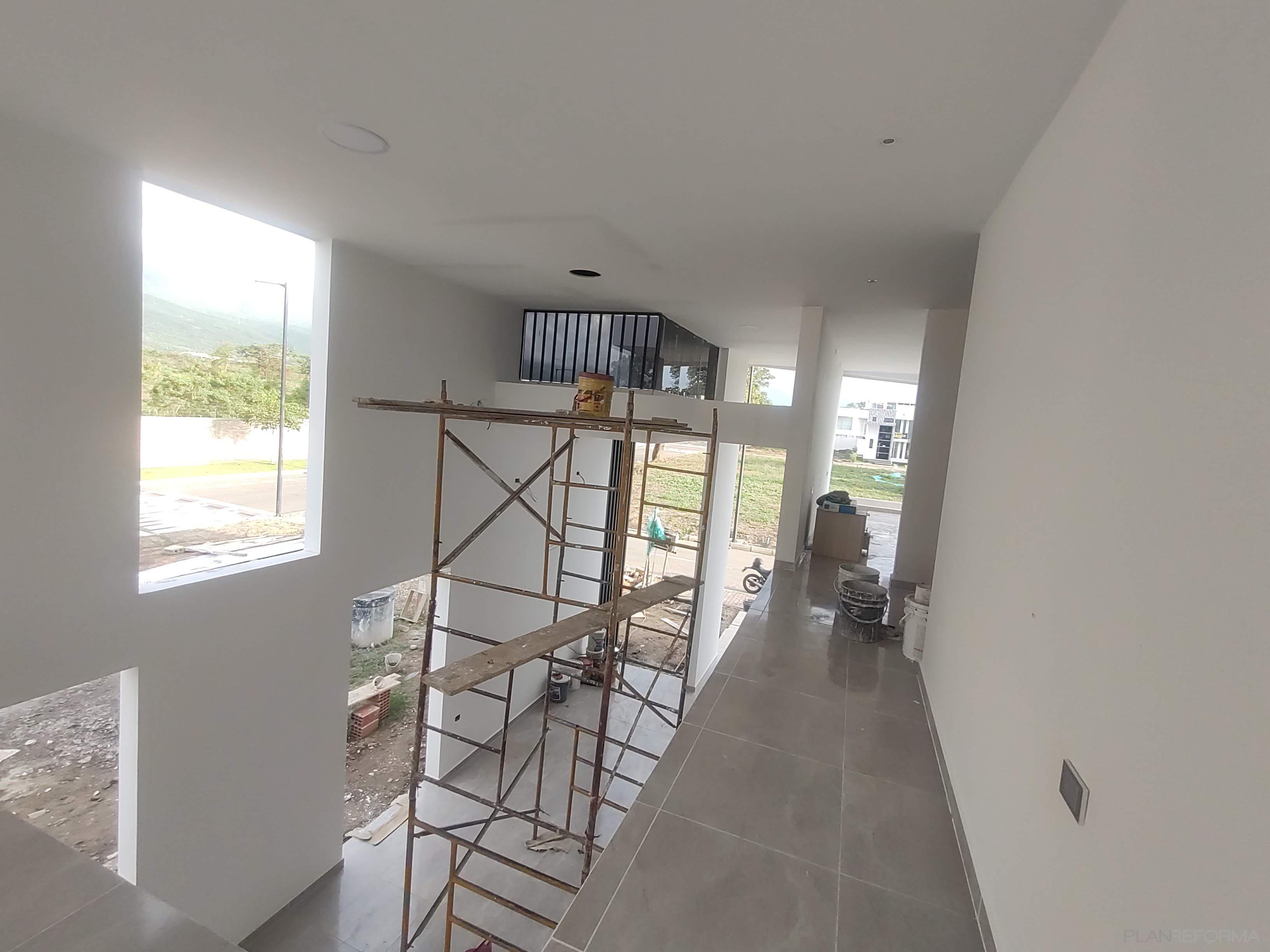 Recibidor, Salon, Loft Estilo moderno Color blanco, gris, negro