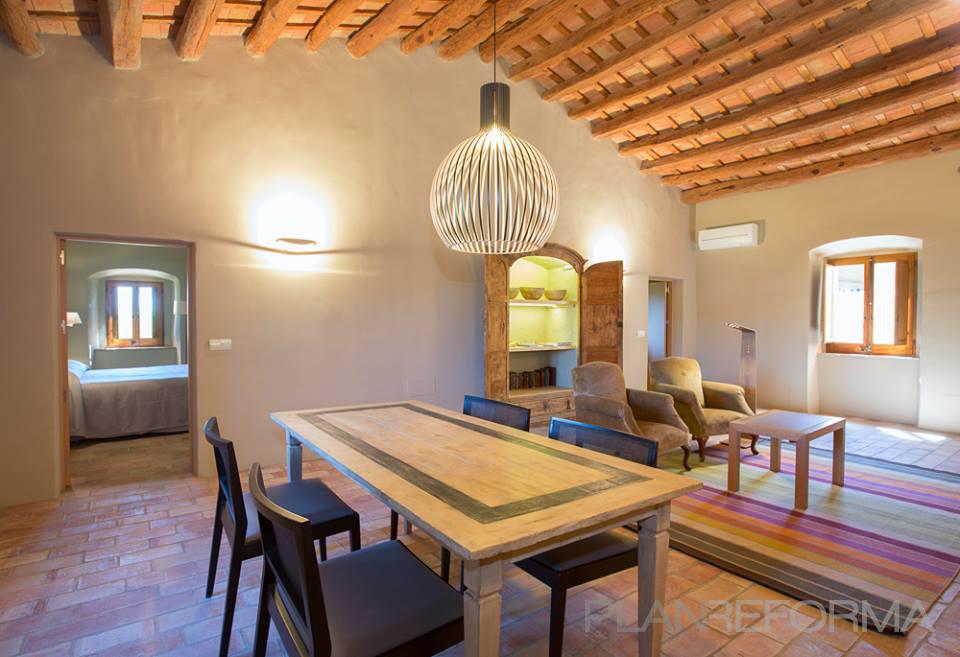 Comedor Estilo rustico Color marron, blanco, gris