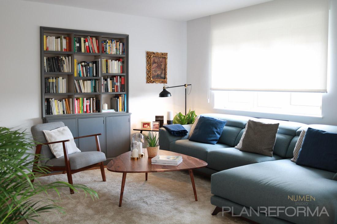 Sala de la TV, Salon Estilo contemporaneo Color turquesa, azul cielo ...